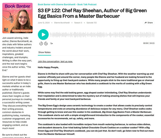 Chef Ray Sheehan Chats BBQ and Beyond on the Book Banter Podcast with ...